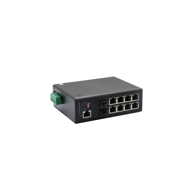 Switch PoE industriel géré 8 ports 10/100/1000 Mbps avec 2 Ports Gi...